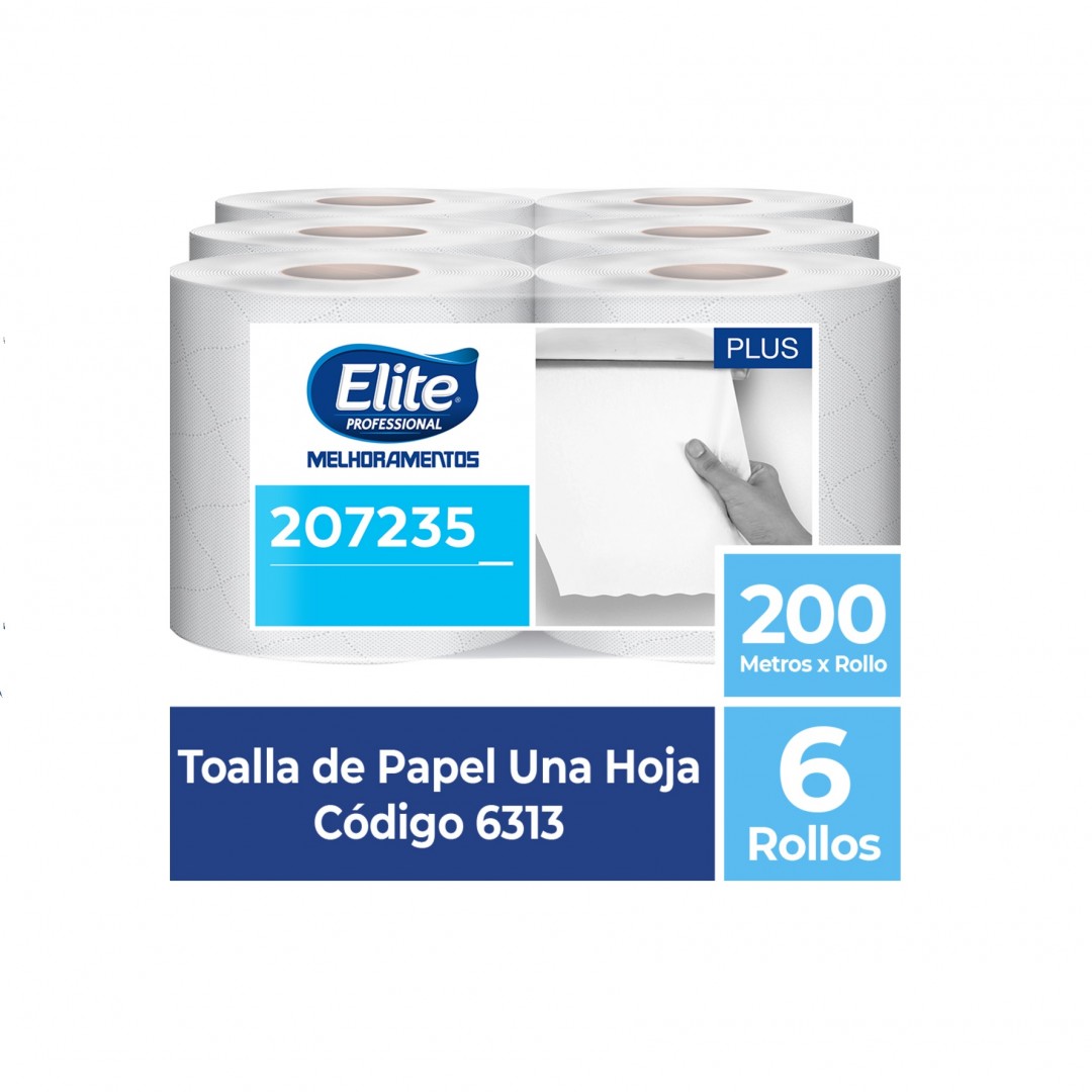 TOALLA EN ROLLO ELITE JUMBO 200 MTS X 6 U. 6313